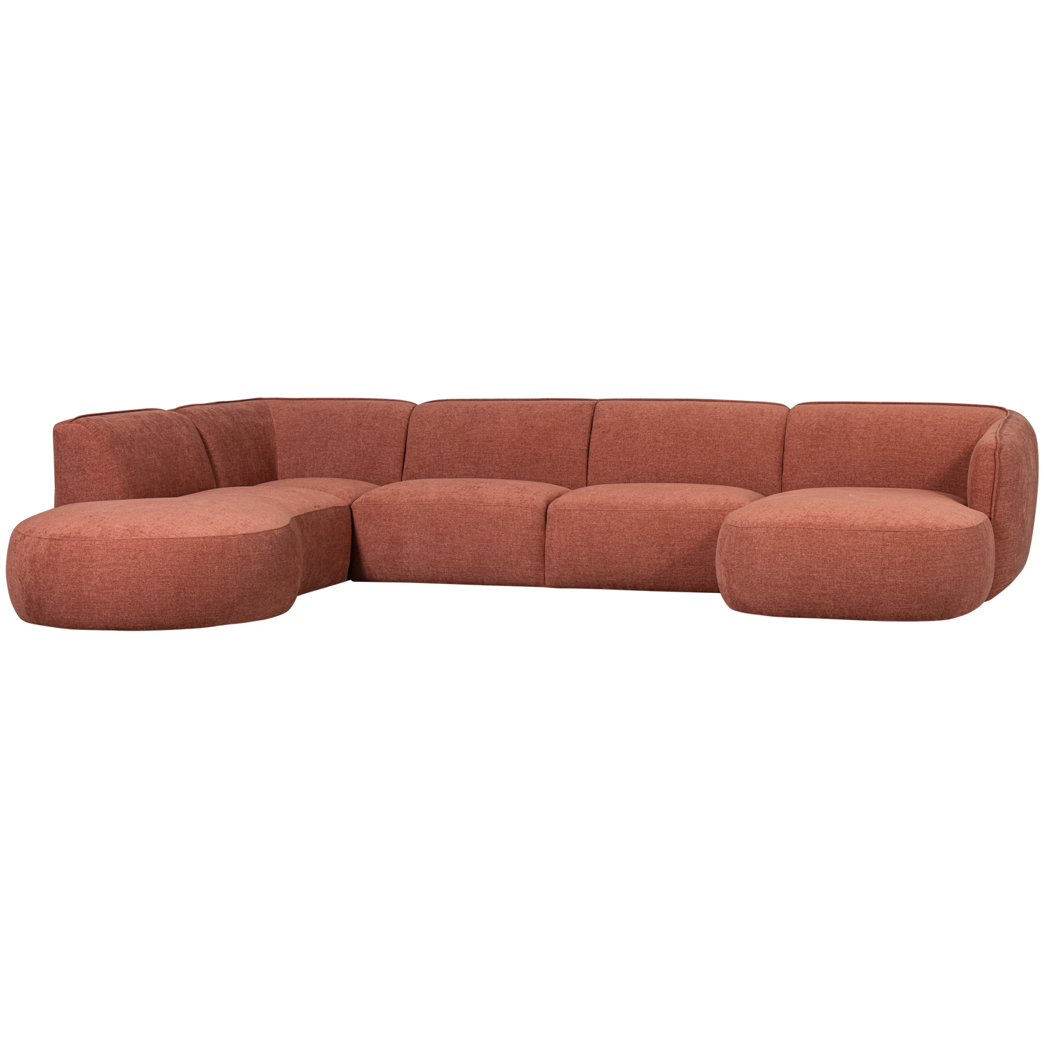 Polly sofa U-shape left pink
