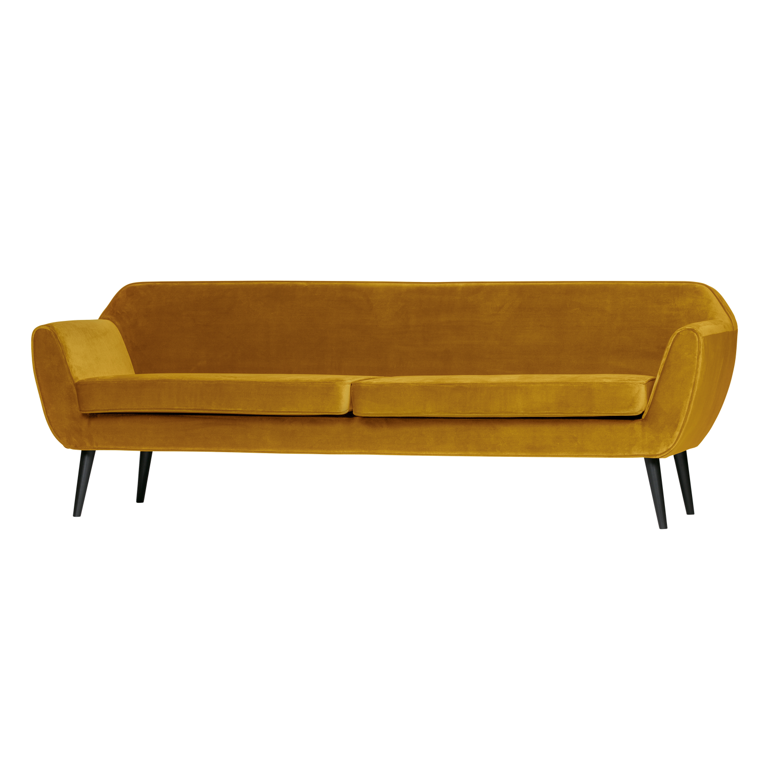 Rocco xl bank 230 cm velvet oker