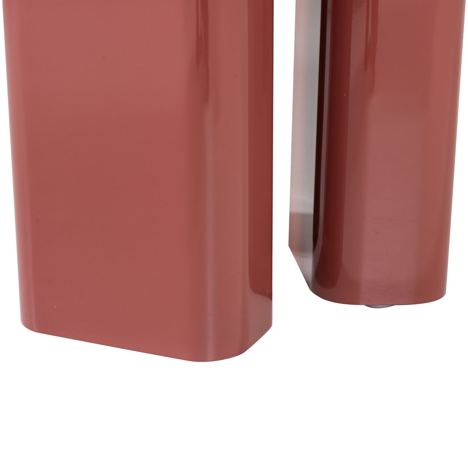 Orivo side table wood high gloss red pink