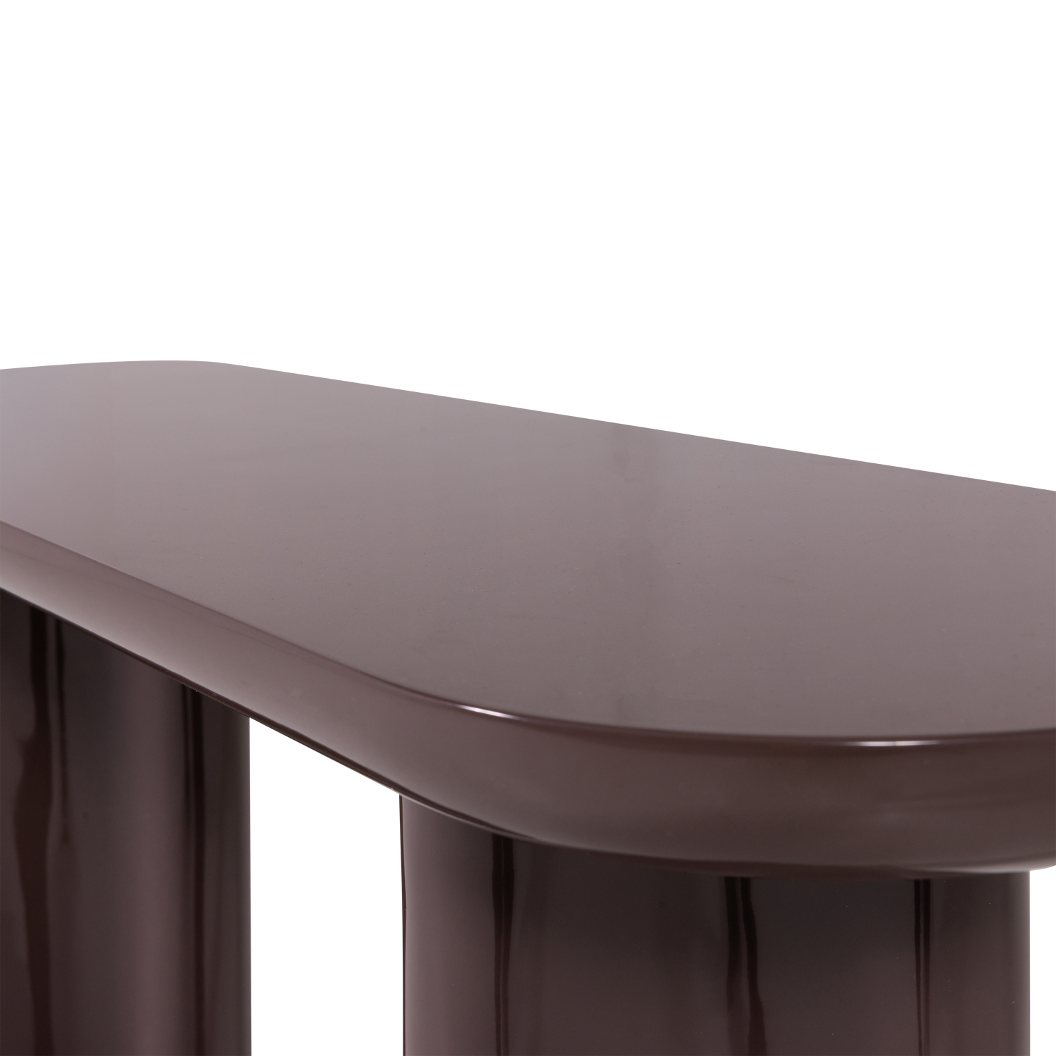 Evara side table wood high gloss dark brown