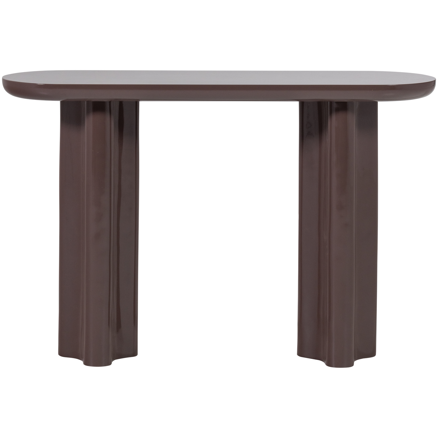 Evara side table wood high gloss dark brown