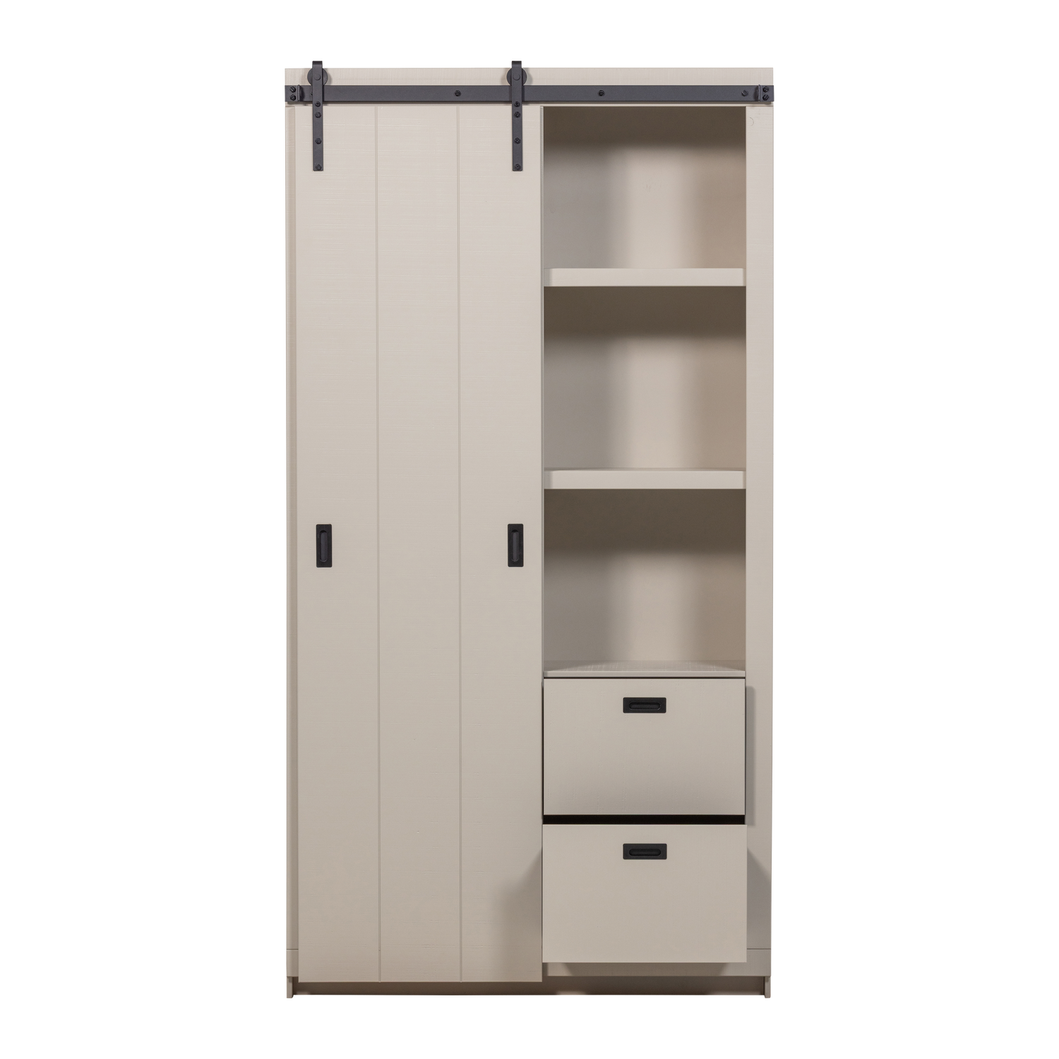 Armoire slide barn sciée poussière