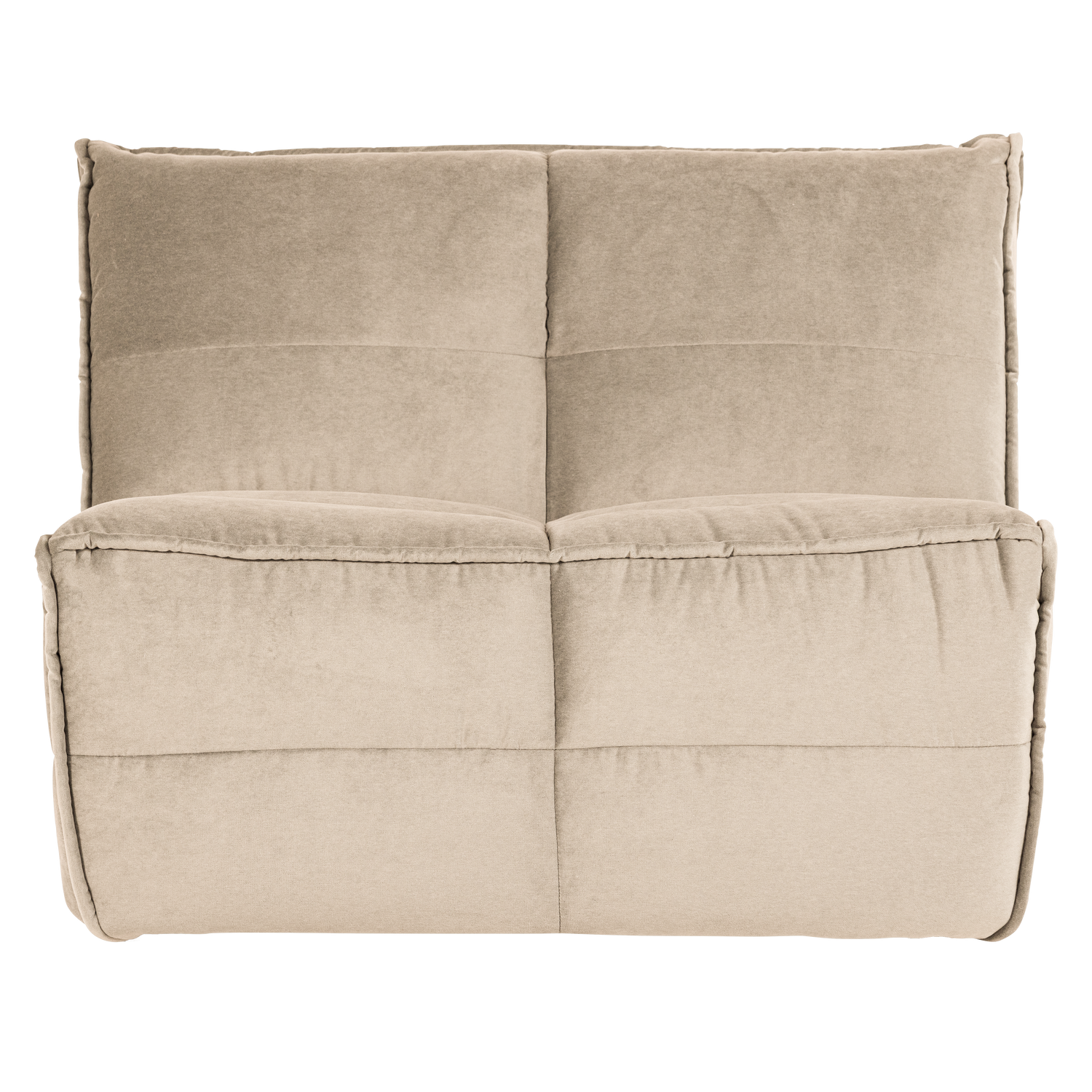 Cluster 1-seater element velvet soft beige