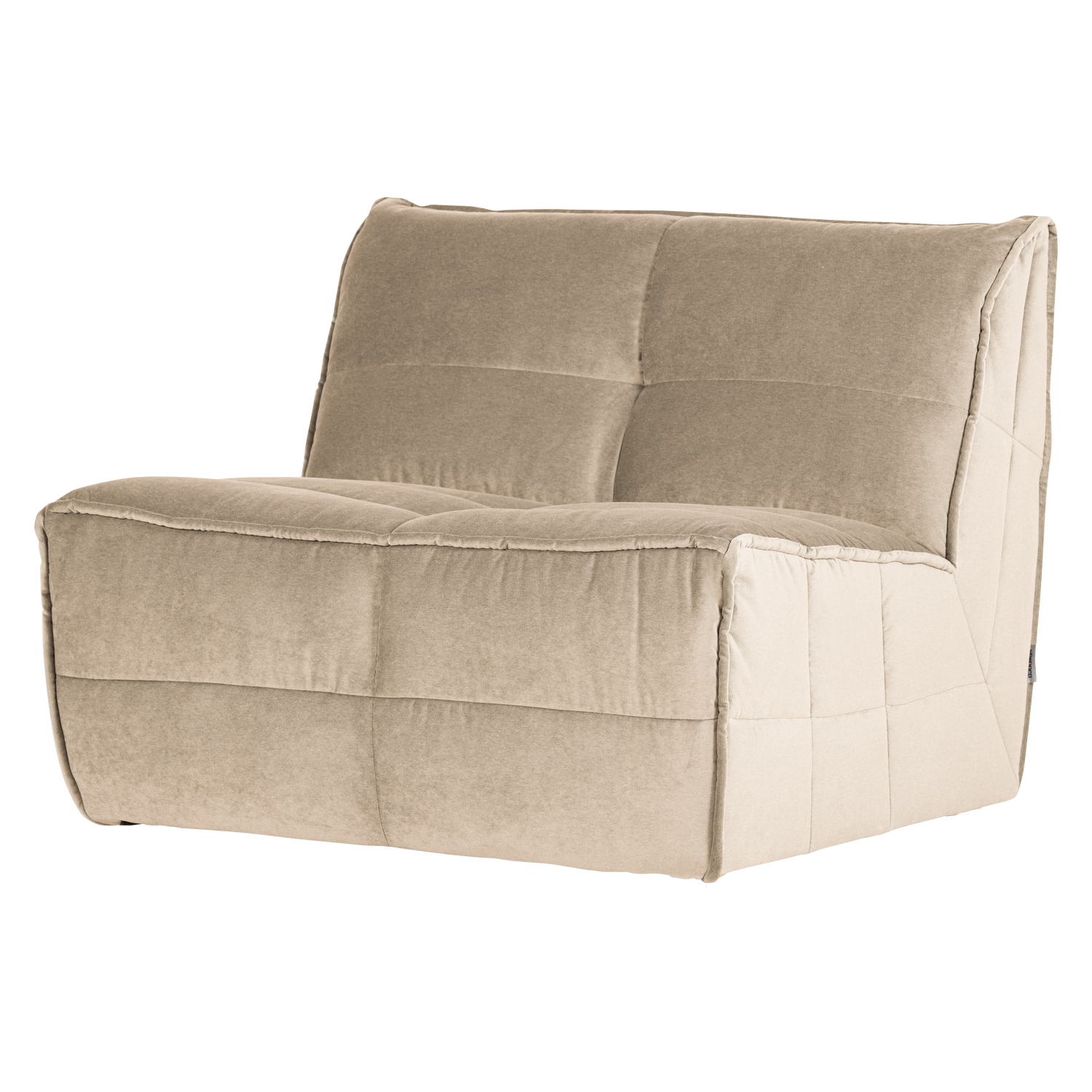 Cluster 1-seater element velvet soft beige