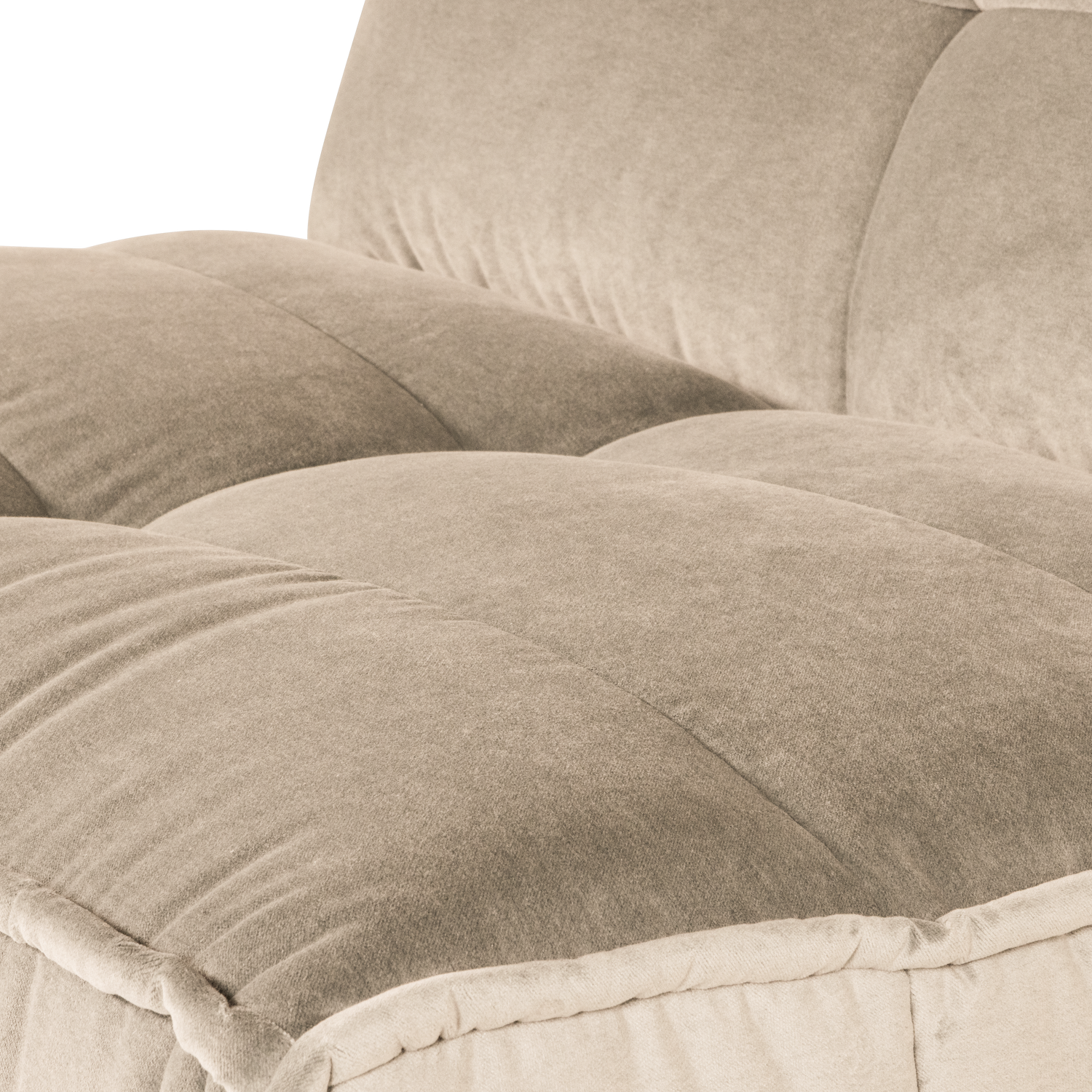 Cluster 1-seater element velvet soft beige