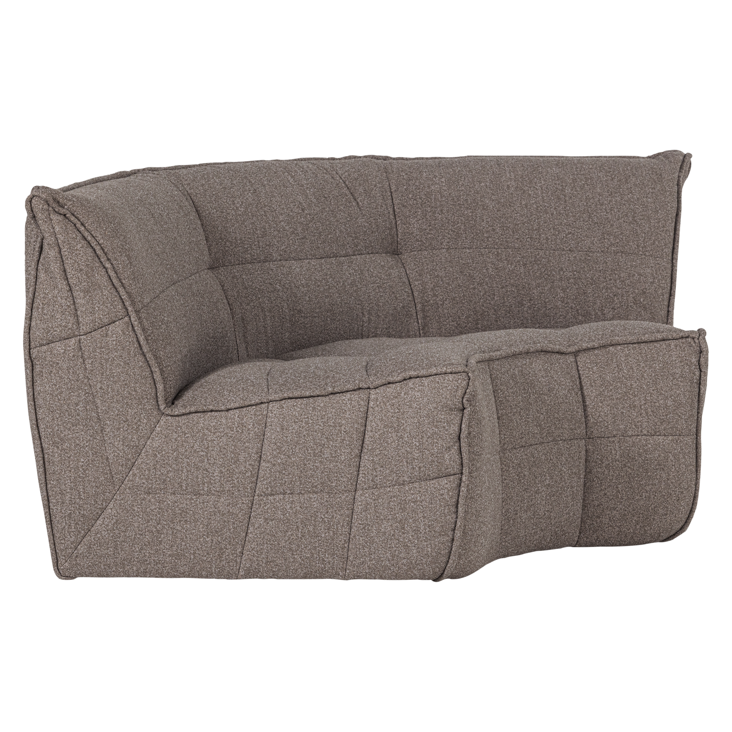 Cluster corner element bouclé mid brown