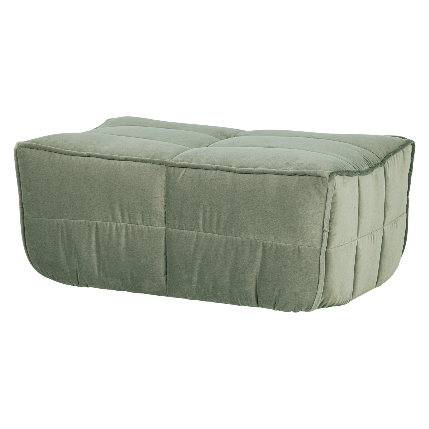 Cluster hocker velvet pistachio green